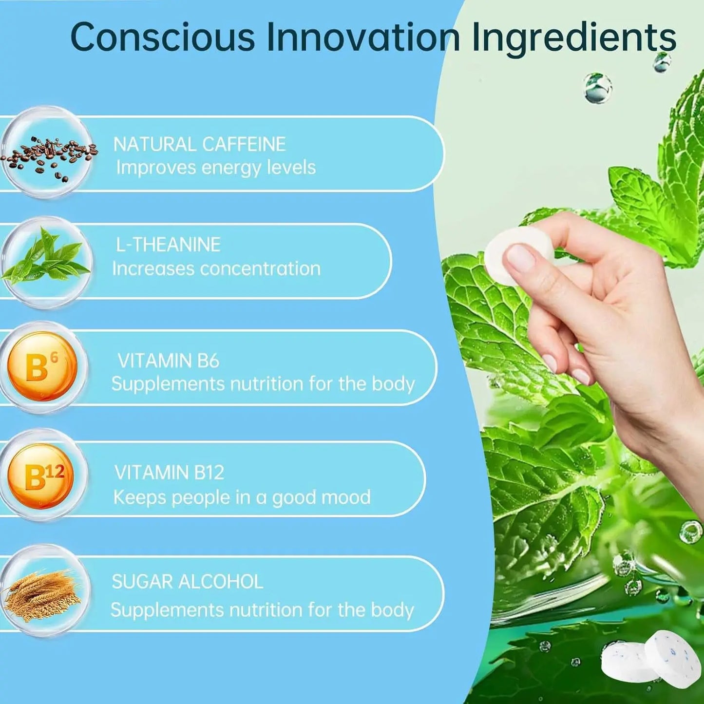 Vistas Energy & Focus Gum Bag ( 90 Pieces) – VitasGum